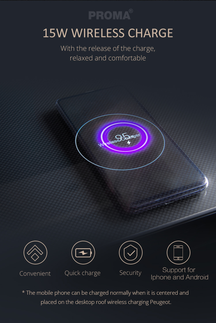 PROMA 6in1 Smart Wireless Charging Drawer Cooler Center Table with Refrigerator