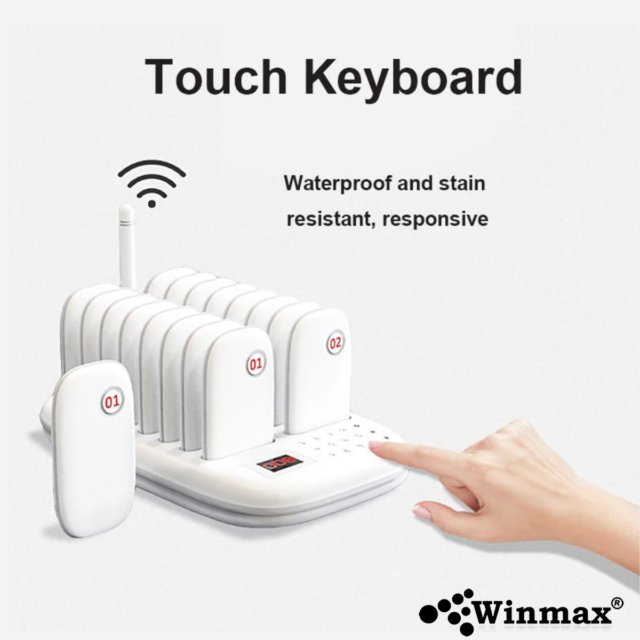 เครื่องเรียกคิวแบบไร้สาย 16 คิว Wireless Queuing System Winmax-P709
